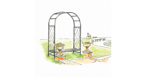 Buy Roman Arch With Integral Bench Online - Garden Houses & Buildings