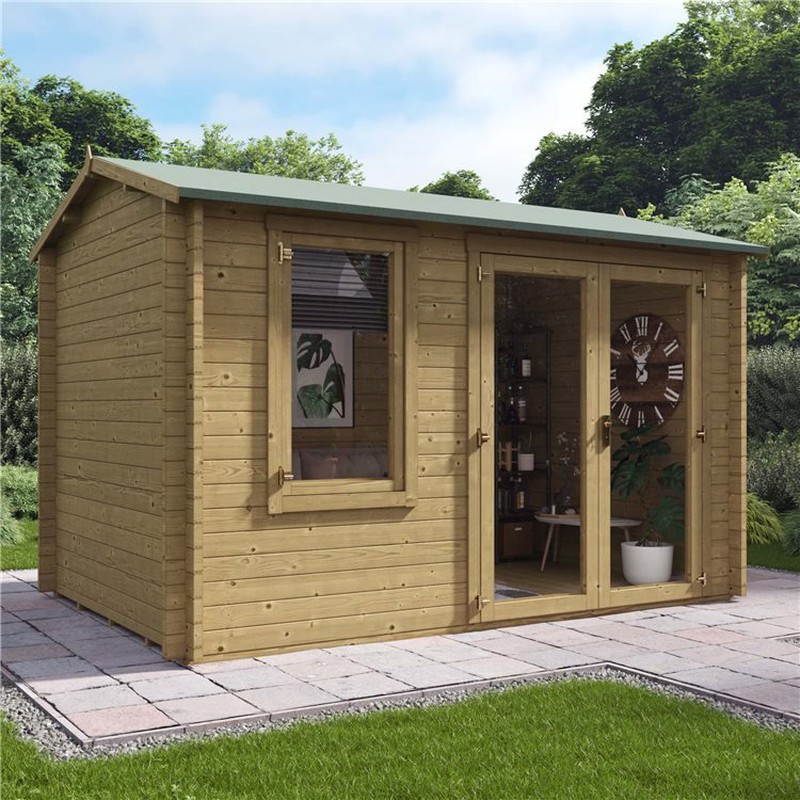 Buy 3.5m x 2.5m Pressure Treated Log Cabin BillyOh Devon Log Cabin 44mm ...